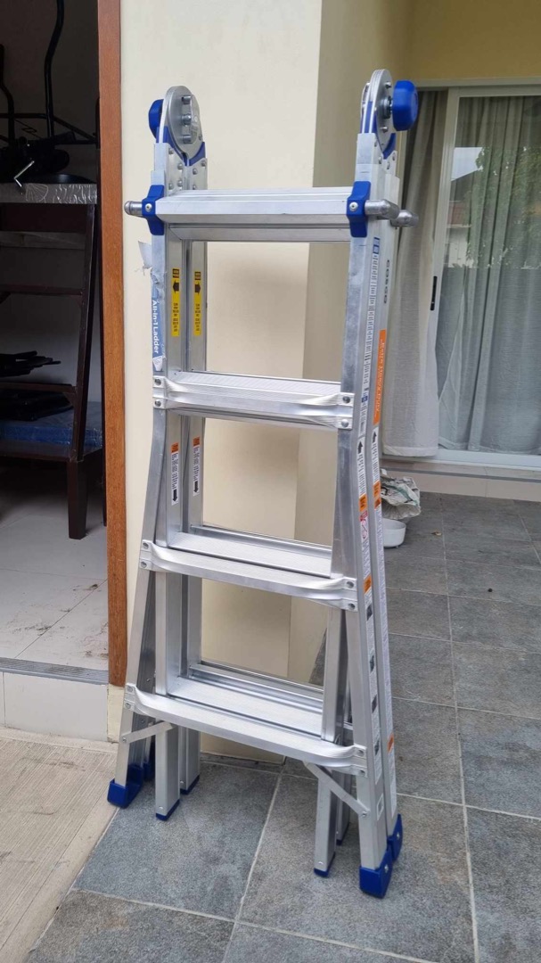 PREMIUM - COSCO 18ft Height Multi-position Aluminum Ladder, Furniture ...