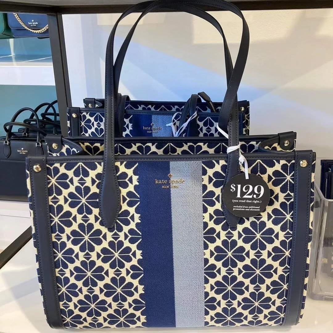 PREORDER Kate Spade retail jacquard tote, Women's Fashion, Bags ...