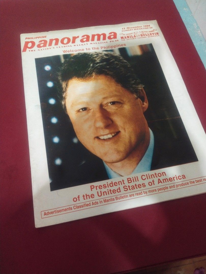 President Bill Clinton visits 1994 Manila visit/ PANORAMA magazine/1994 ...
