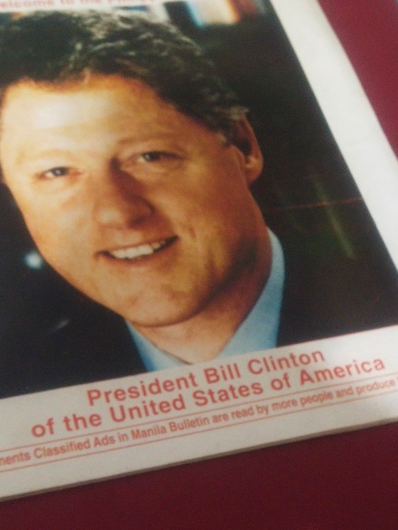 President Bill Clinton visits 1994 Manila visit/ PANORAMA magazine/1994 ...