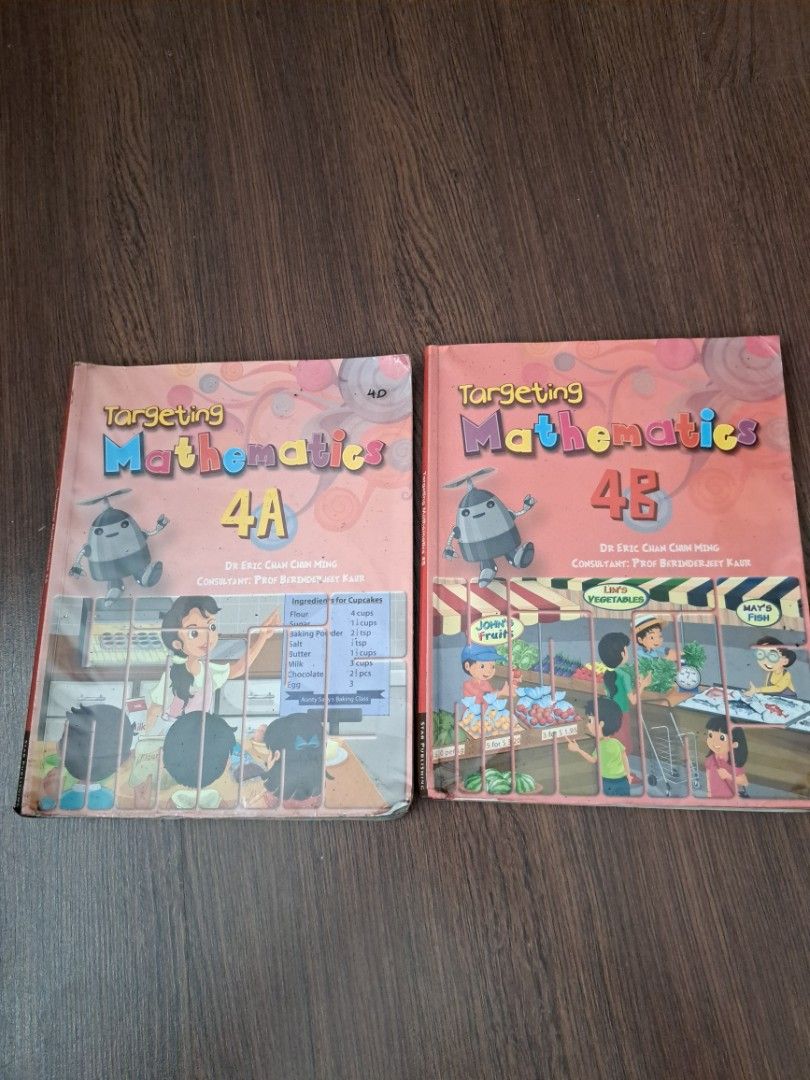 Primary 4A & 4B Math textbooks, Hobbies & Toys, Books & Magazines ...