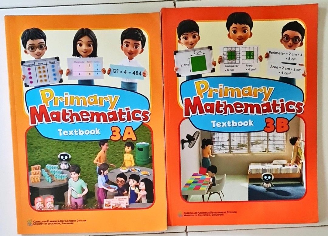 Primary Mathematics Textbook 3A & 3B, Hobbies & Toys, Books & Magazines ...