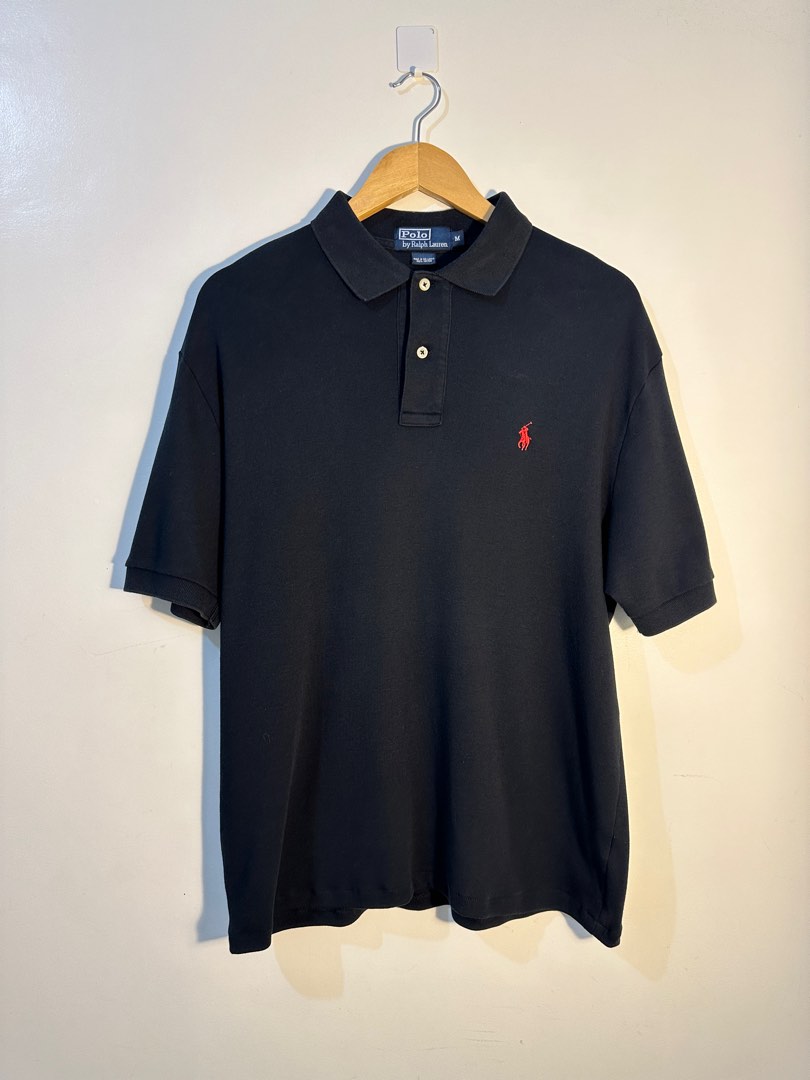 Ralph Lauren Small Pony Polo Shirt - Black/Red, Men's Fashion, Tops & Sets, Tshirts & Polo ...