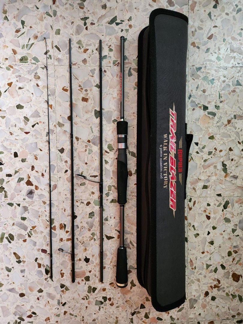Rapala Trail Blazer TBS684MX/BBS 4pc spinning rod, Sports Equipment ...