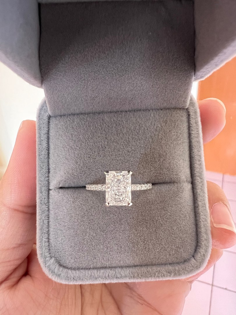 Rare Moissanaite Diamond ring, Luxury, Accessories on Carousell