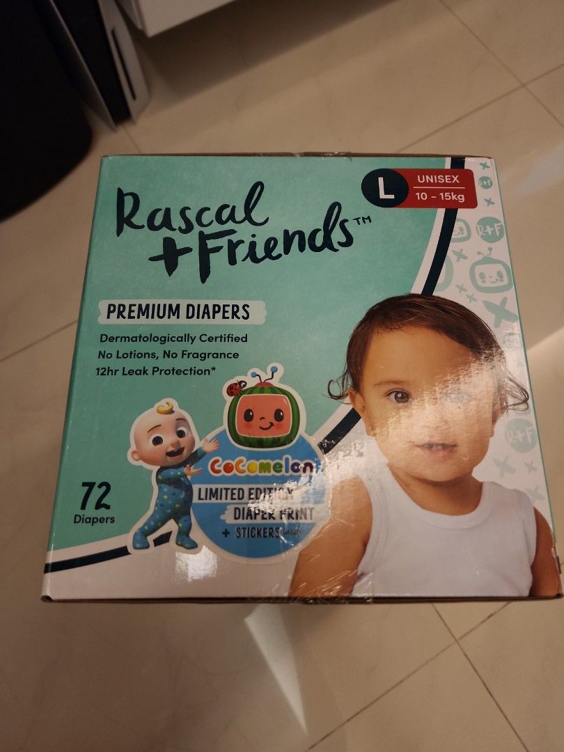 Rascal + Friends Premium Diapers Size L 72 pieces, Babies & Kids ...