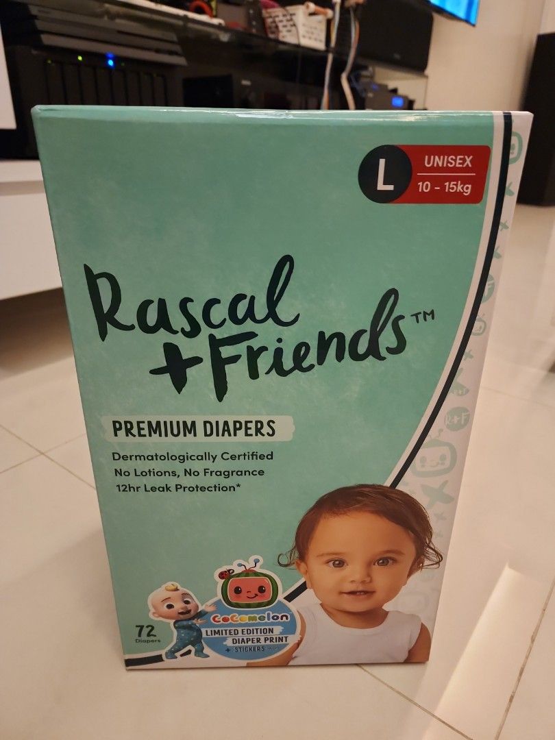 Rascal + Friends Premium Diapers Size L 72 pieces, Babies & Kids ...
