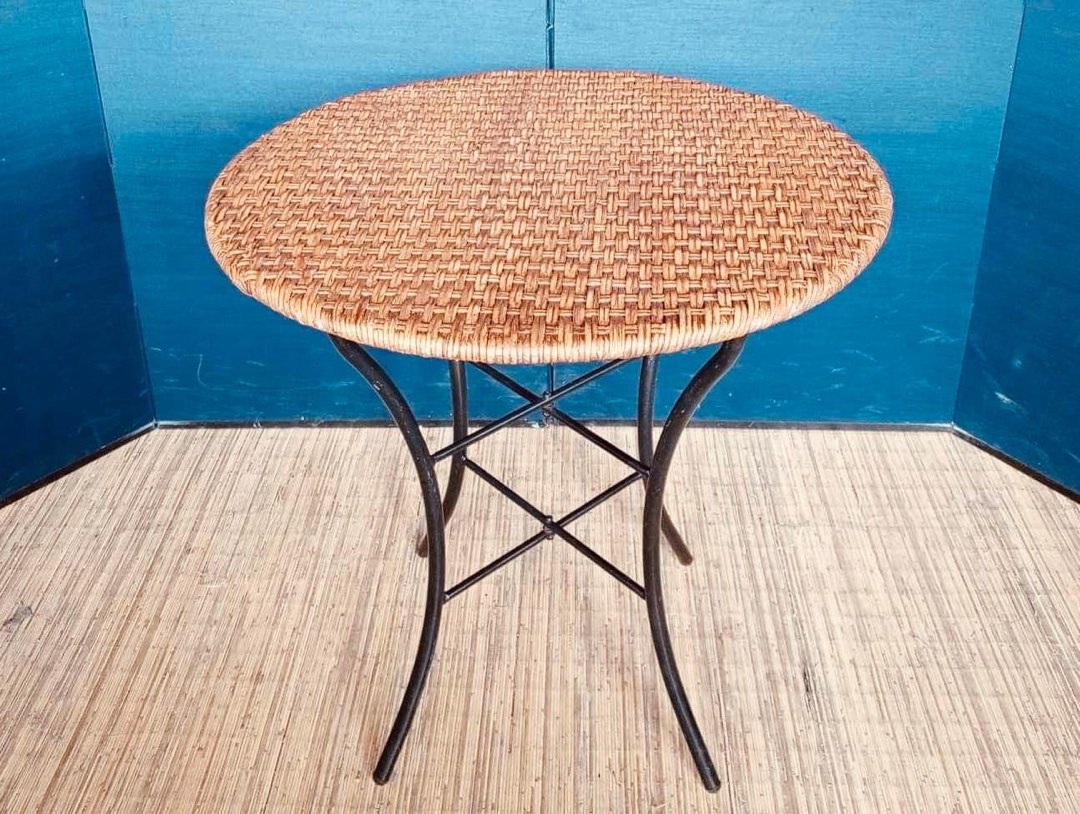 Rattan round table, Furniture & Home Living, Furniture, Tables & Sets ...