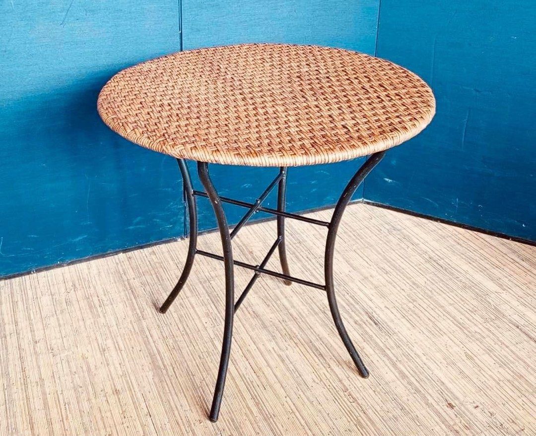 Rattan round table, Furniture & Home Living, Furniture, Tables & Sets ...