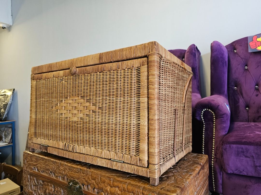 Rattan Storage Box | Kotak Simpanan Rotan, Furniture & Home Living ...