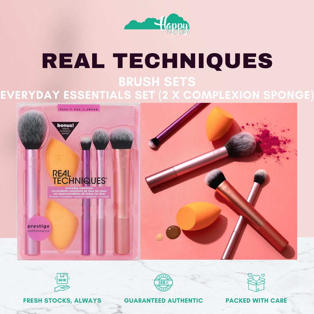 REAL TECHNIQUES Brush Sets Everyday Essentials Set, Beauty & Personal ...