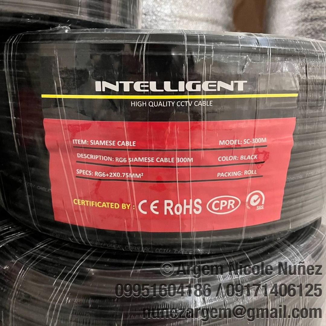 RG6 Siamese Cable with Power, Computers & Tech, Parts & Accessories ...