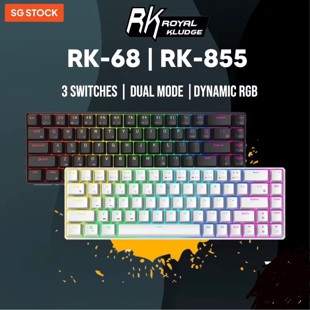 Royal Kludge RK68 Compact Keyboard, Computers & Tech, Parts ...