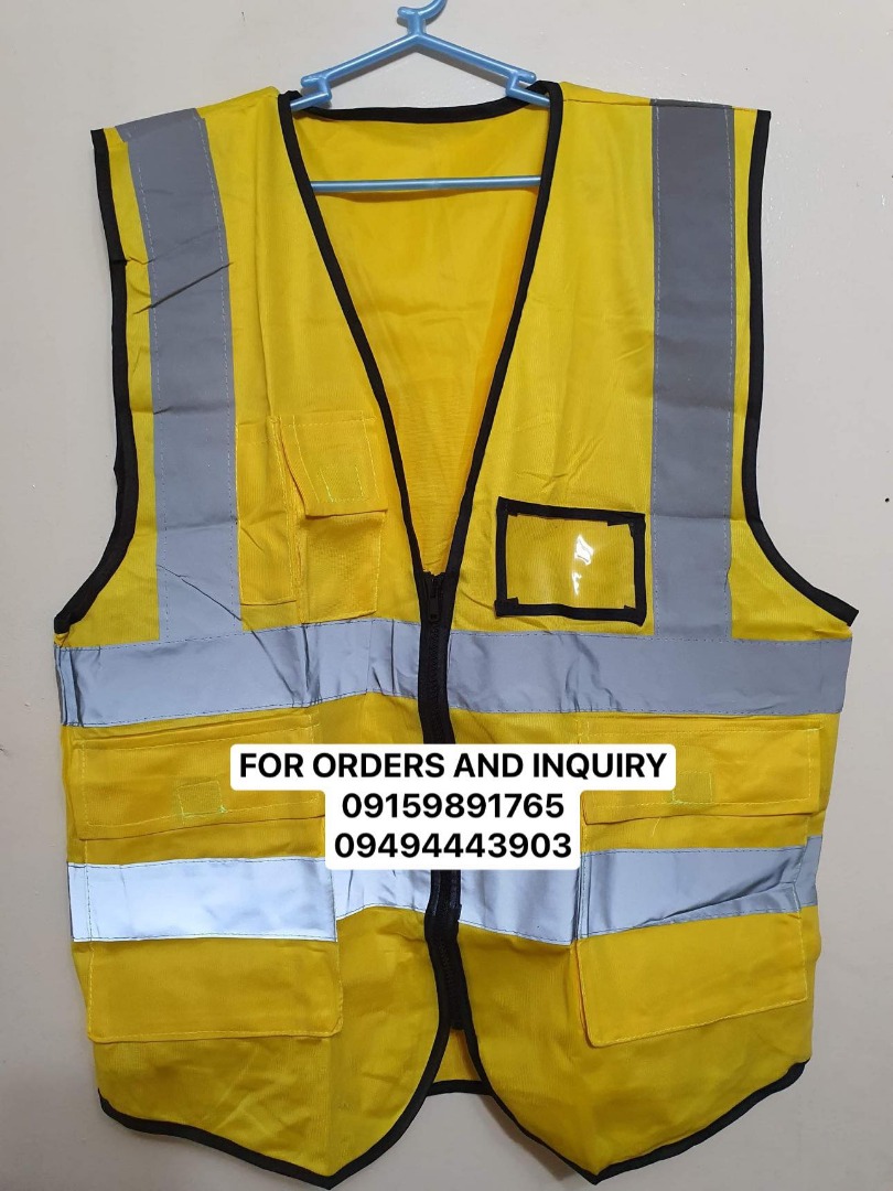 Safety Vest/ reflectorized vest with zipper, Men's Fashion, Tops & Sets ...