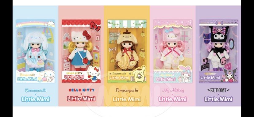 Sanrio Characters Little Mimi Dolls - Kuromi/Hello Kitty/My Melody ...
