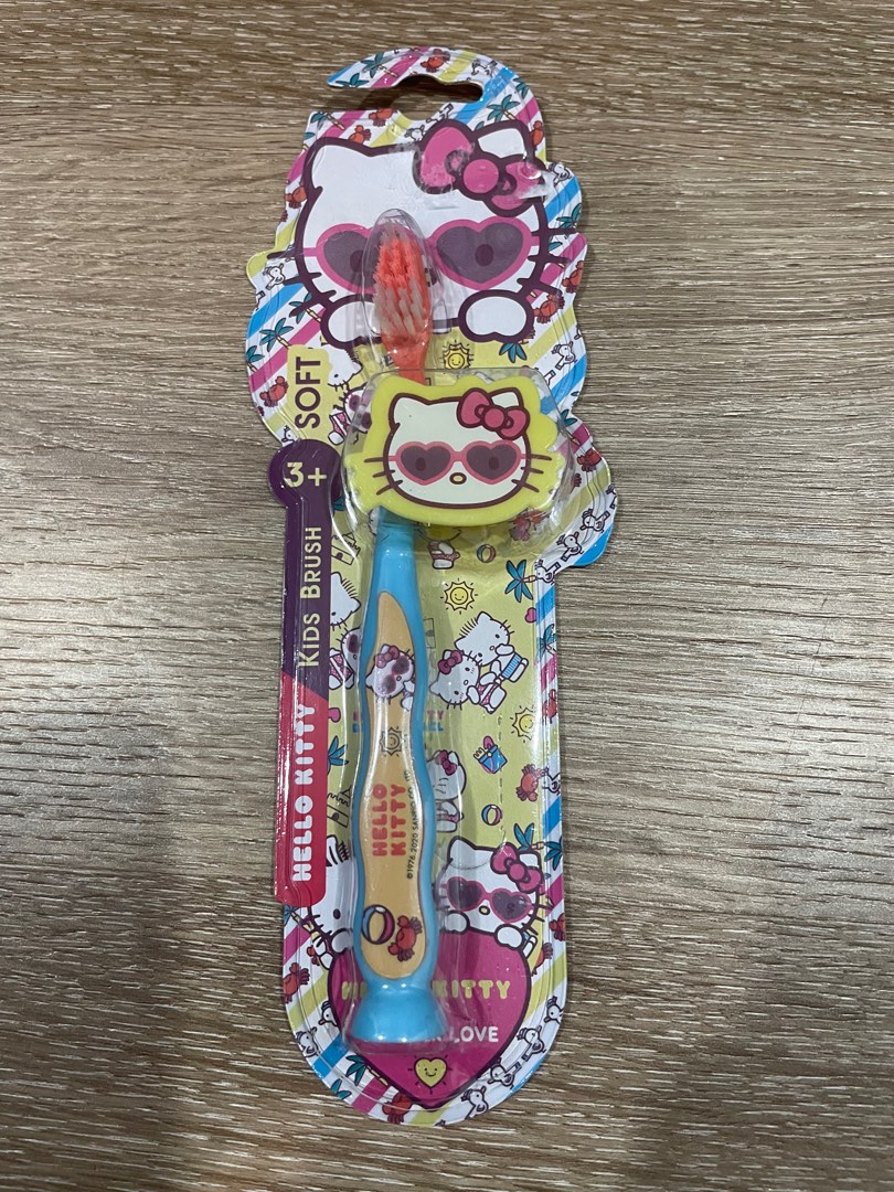 Sanrio hello kitty kids toothbrush with cap, Babies & Kids, Bathing ...