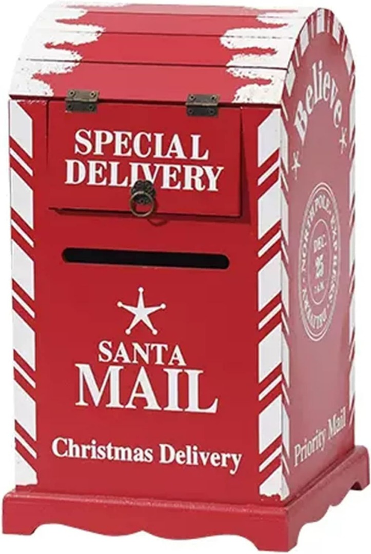 Santa Letterbox Letterbox Metal Locked Outside Freestanding Letterbox ...