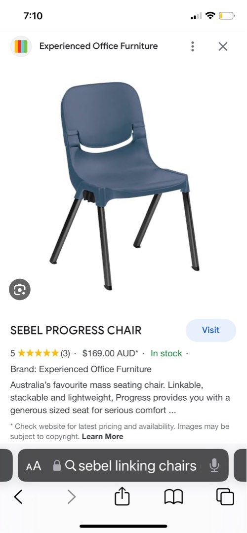 SEBEL CHAIRS Linkable, Stackable, Imported, Furniture & Home Living ...