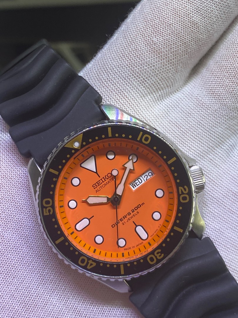 Seiko Automatic Diver Orange SKX011, Men's Fashion, Watches ...
