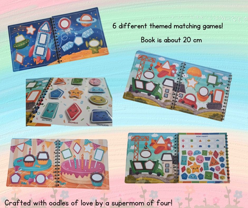 Shapes Matching Velcro Busy Book Learning, Hobbies & Toys, Books ...