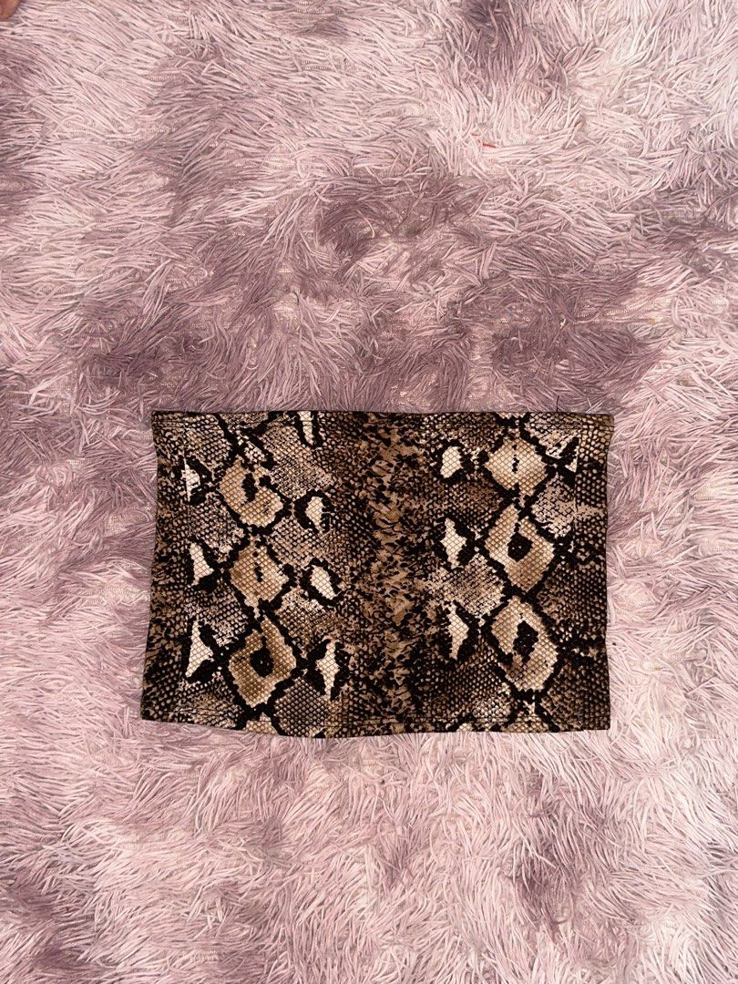 Snake skin tube top, Women's Fashion, Tops, Blouses on Carousell