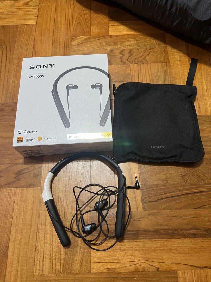 Sony WI-1000X Wireless noise cancelling headset, Audio, Headphones ...
