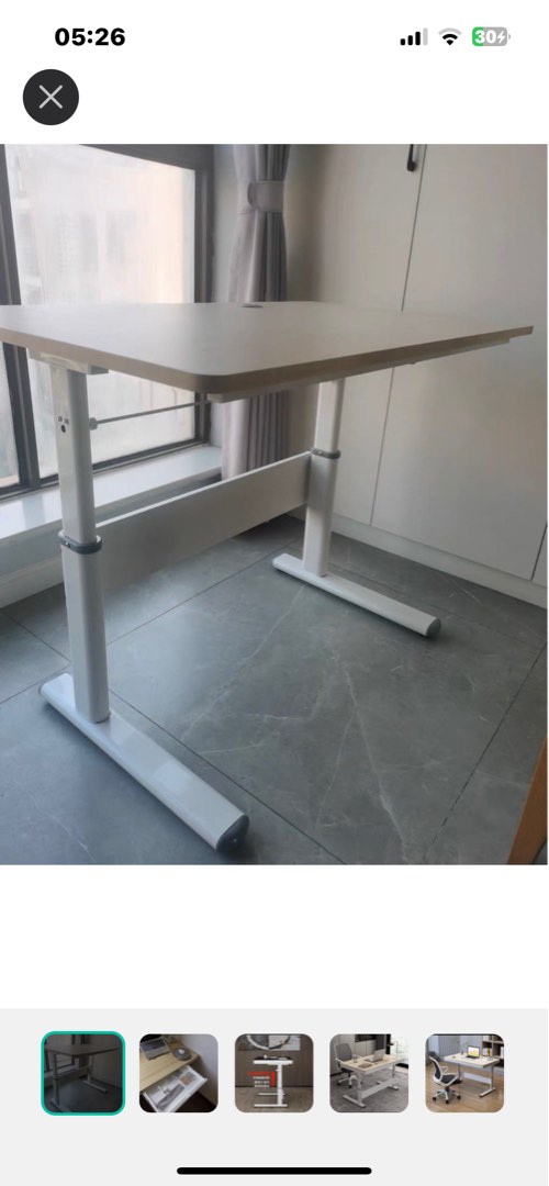 Height adjustable Study Table, Furniture & Home Living, Furniture ...