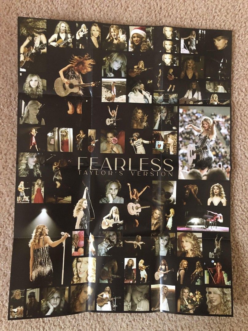 (1 LEFT) Taylor Swift - Fearless (Taylor's Version) 2CD Poster (Target ...