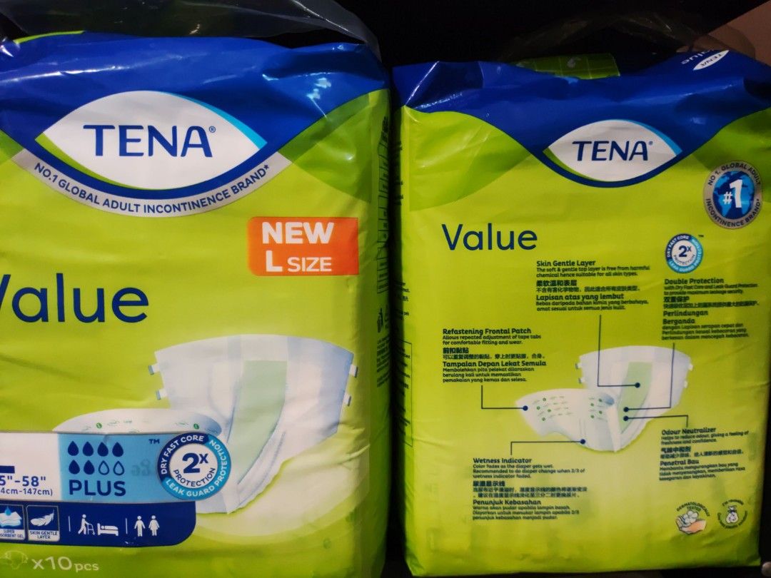 Tena Adult Diapers ( bundle of 6pks), Health & Nutrition, Assistive & Rehabilatory Aids, Adult ...