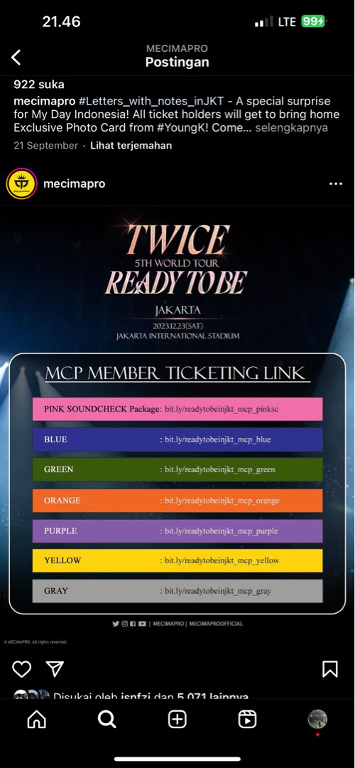 Tiket Twice ready to be vip pink, Tiket & Voucher, Tiket Acara di Carousell