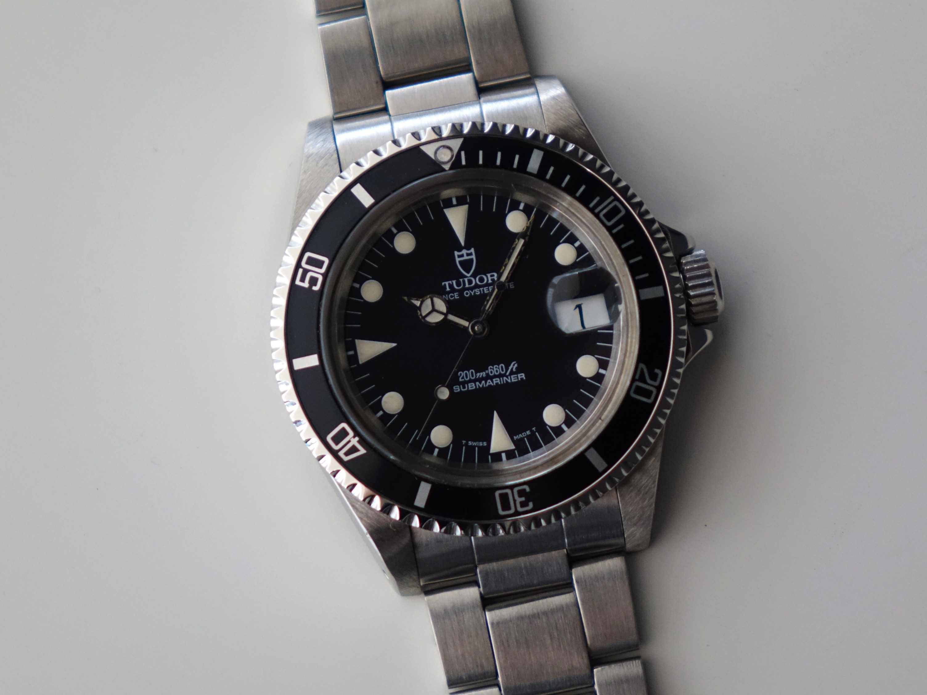 Tudor Submariner Date 79090 tritium black vintage patina, Luxury ...