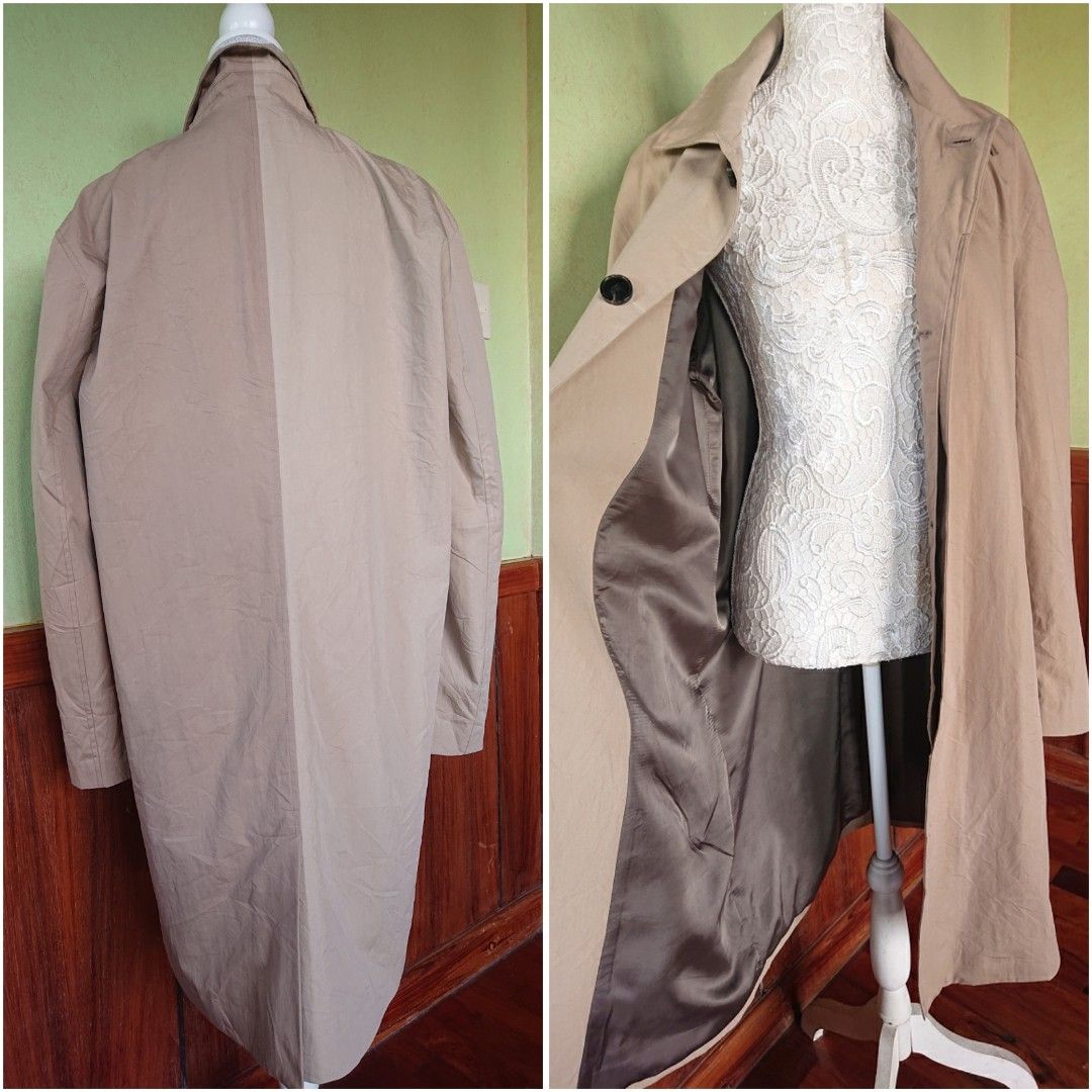 TWO-TONE MEN TRENCH COAT BROWN w/hiddenFLAW, Men's Fashion, Coats ...