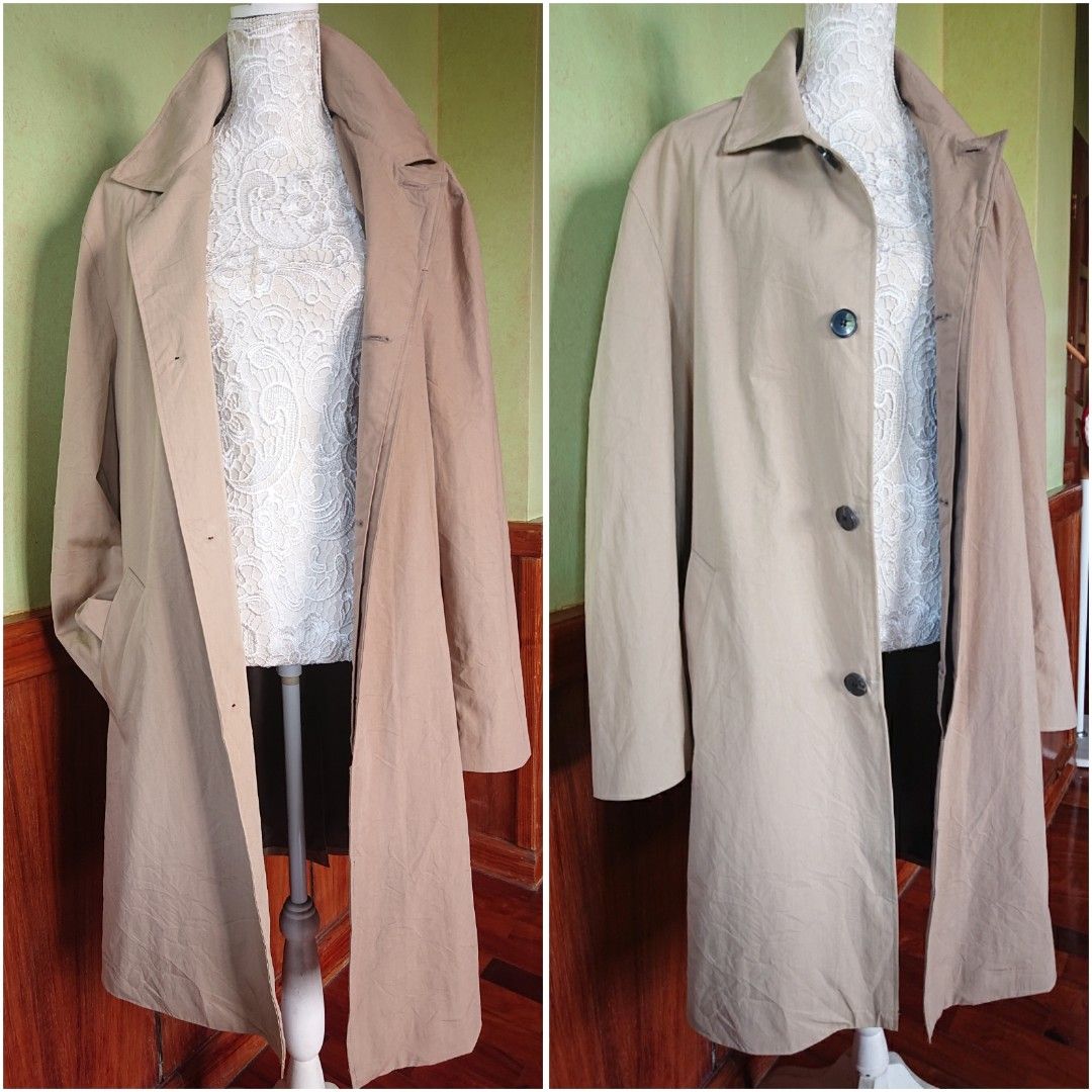 TWO-TONE MEN TRENCH COAT BROWN w/hiddenFLAW, Men's Fashion, Coats ...