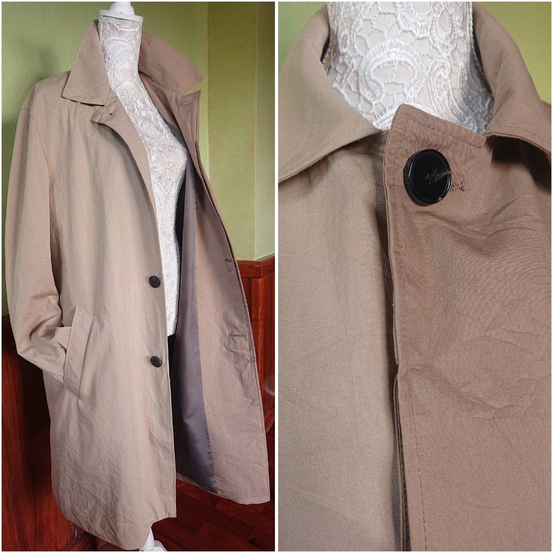 TWO-TONE MEN TRENCH COAT BROWN w/hiddenFLAW, Men's Fashion, Coats ...