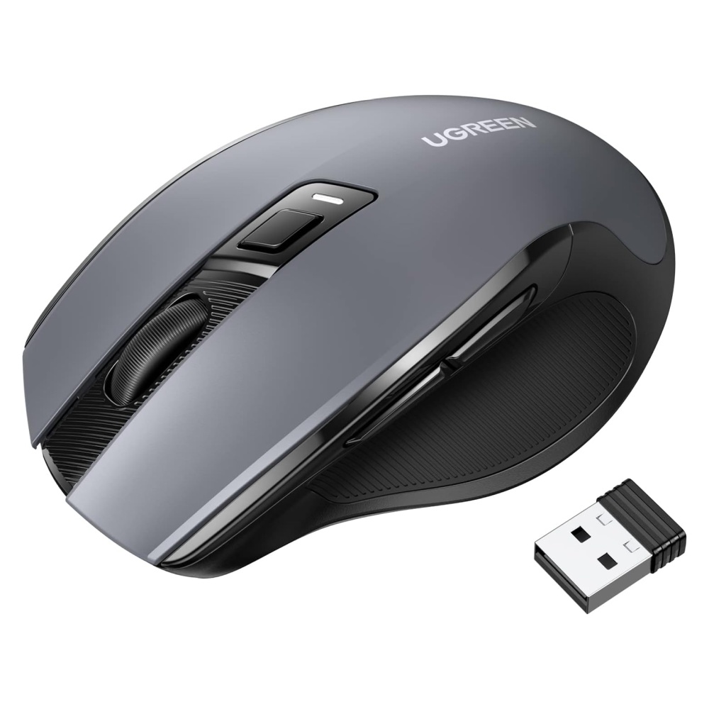 UGREEN Ergonomic Wireless Mouse with USB Nano Receiver, 5-Level 4000 ...