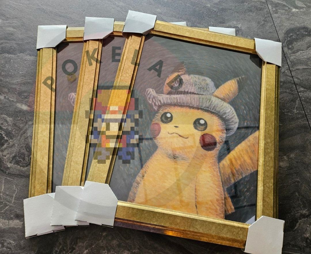 Pokemon Van Gogh Pikachu Portraits (Inspired), Hobbies & Toys, Toys ...