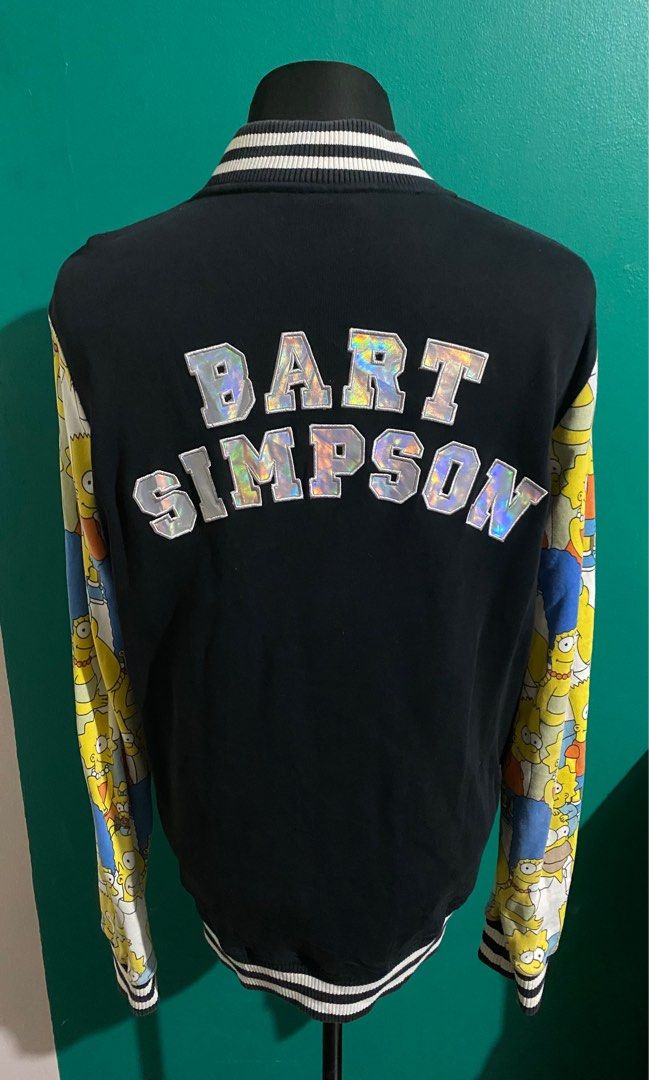 Varsity jacket BART SIMPSON, Men's Fashion, Coats, Jackets and Outerwear on Carousell