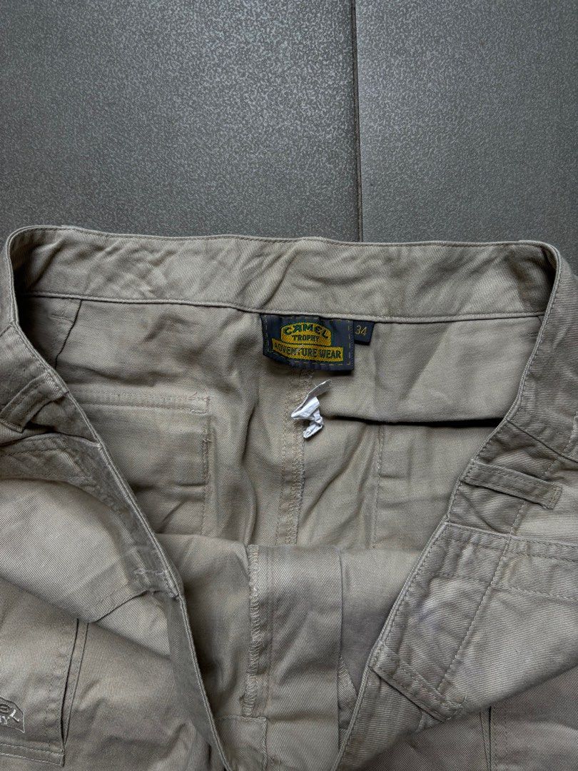 Vintage Camel Military Cargos beige, Men's Fashion, Bottoms, Trousers on Carousell