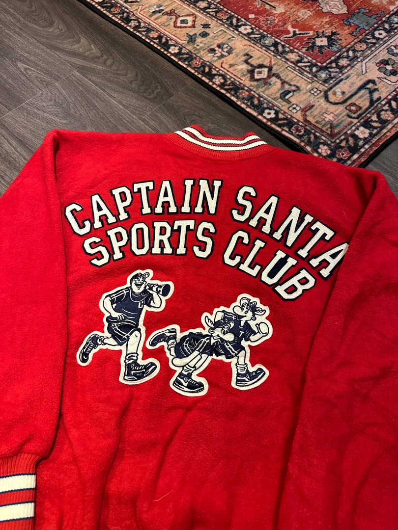 Vintage Captain Santa varsity jacket, Men's Fashion, Coats, Jackets and ...