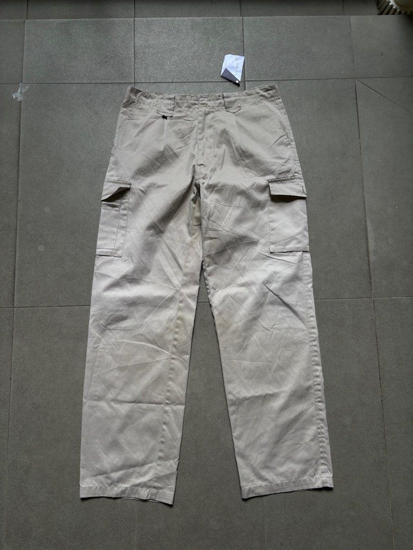 Vintage military Beige cargos, Men's Fashion, Bottoms, Trousers on Carousell
