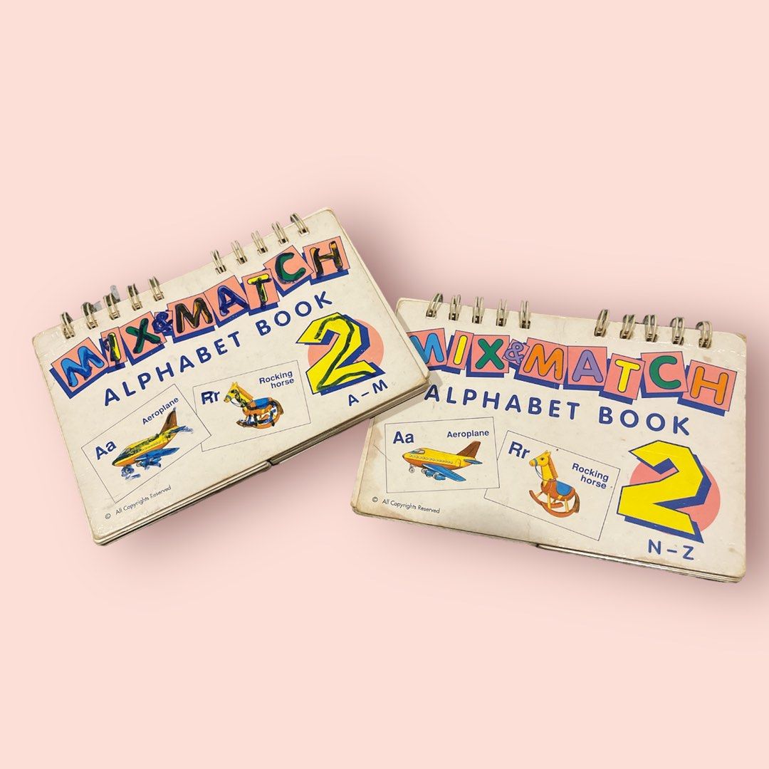 Vintage Mix & Match Alphabet Book Set, Hobbies & Toys, Books ...