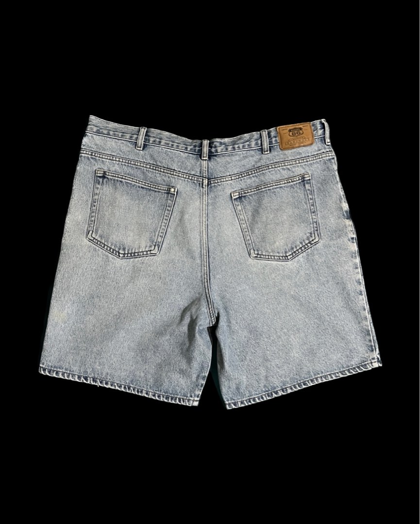 Vintage Route 66 Jorts, Men's Fashion, Bottoms, Shorts on Carousell