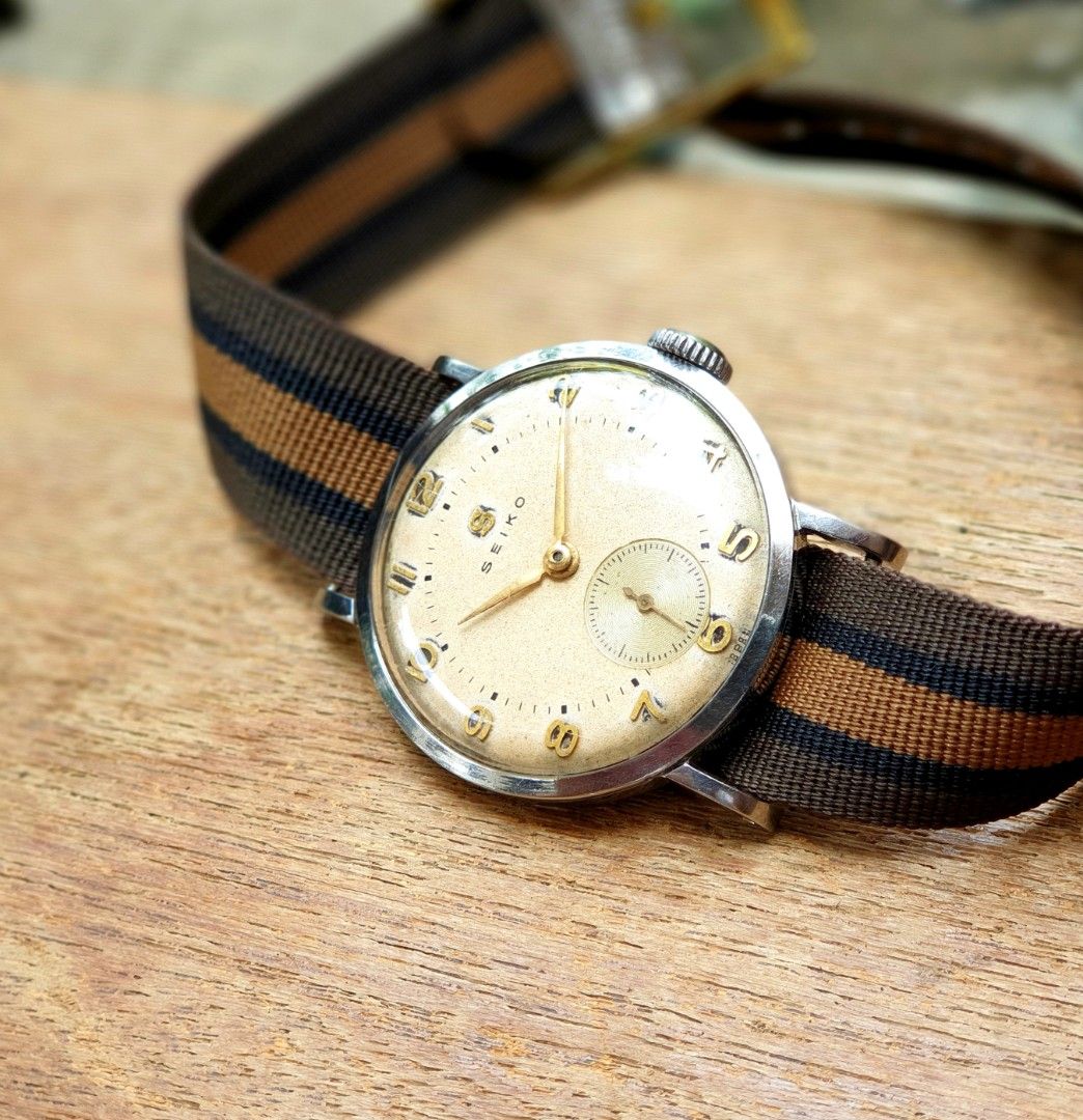 Vintage Seiko sub small second Seikosha manual patina military dial ...
