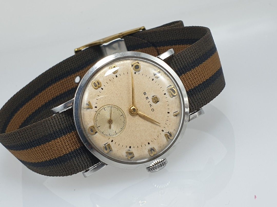 Vintage Seiko sub small second Seikosha manual patina military dial ...