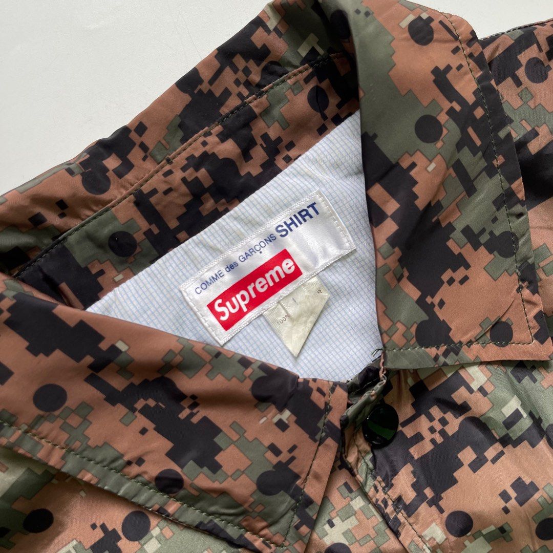 Vintage Supreme x CDG Digital Camo Coach Jacket, Men's Fashion, Coats ...