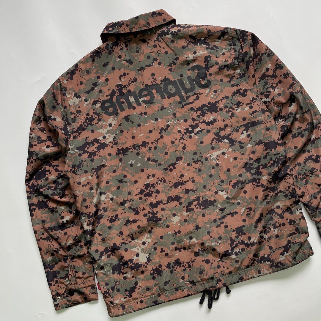 Vintage Supreme x CDG Digital Camo Coach Jacket, Men's Fashion, Coats ...