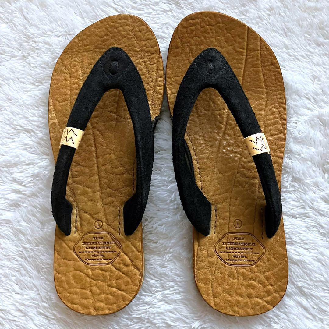 Visvim FIL exclusive Folk Lama Sandal Navy szL Brand new, 男裝, 鞋, 拖鞋 ...