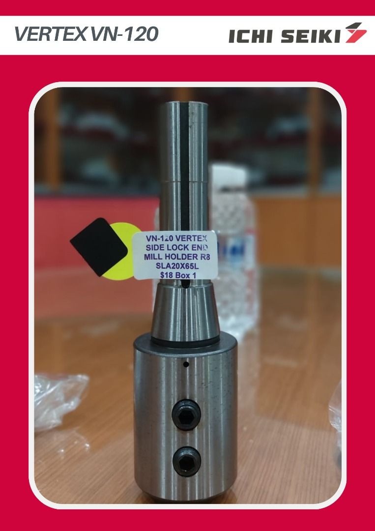VN-120 (VERTEX Side Lock End Mill Holder R8 SLA20X65L), Hobbies & Toys, Stationery & Craft ...