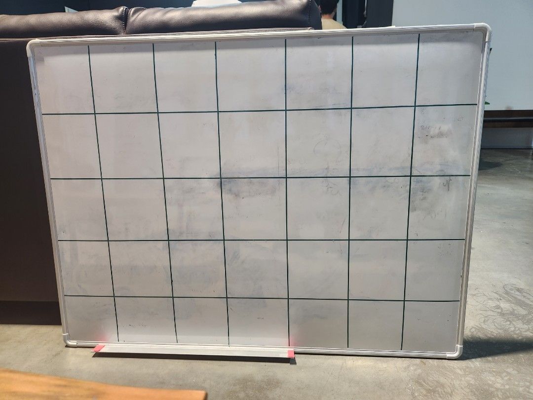 Whiteboard with Grid, Furniture & Home Living, Home Improvement ...