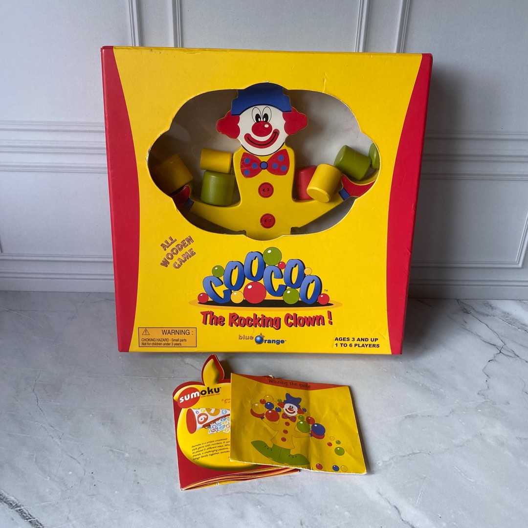 Wooden Rocking Clown Balancing Game, Bayi & Anak, Mainan & Baby Walker ...